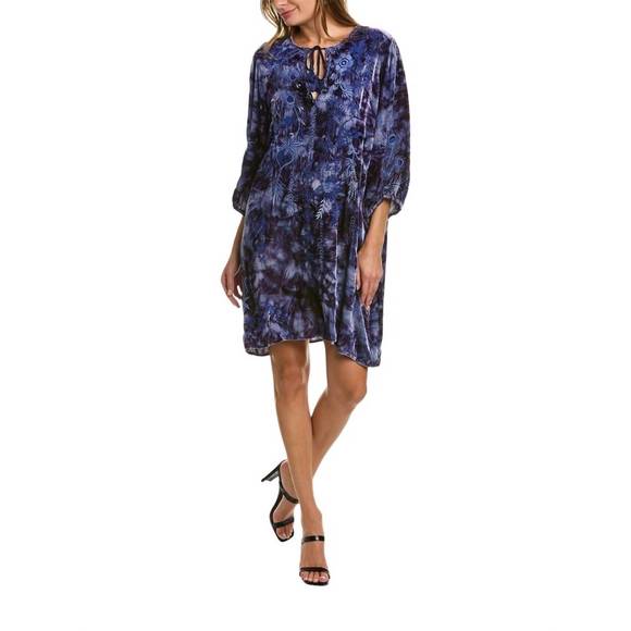 Johnny Was | Dresses | New Johnny Was Azure Velvet Relaxed Dress | Poshmark